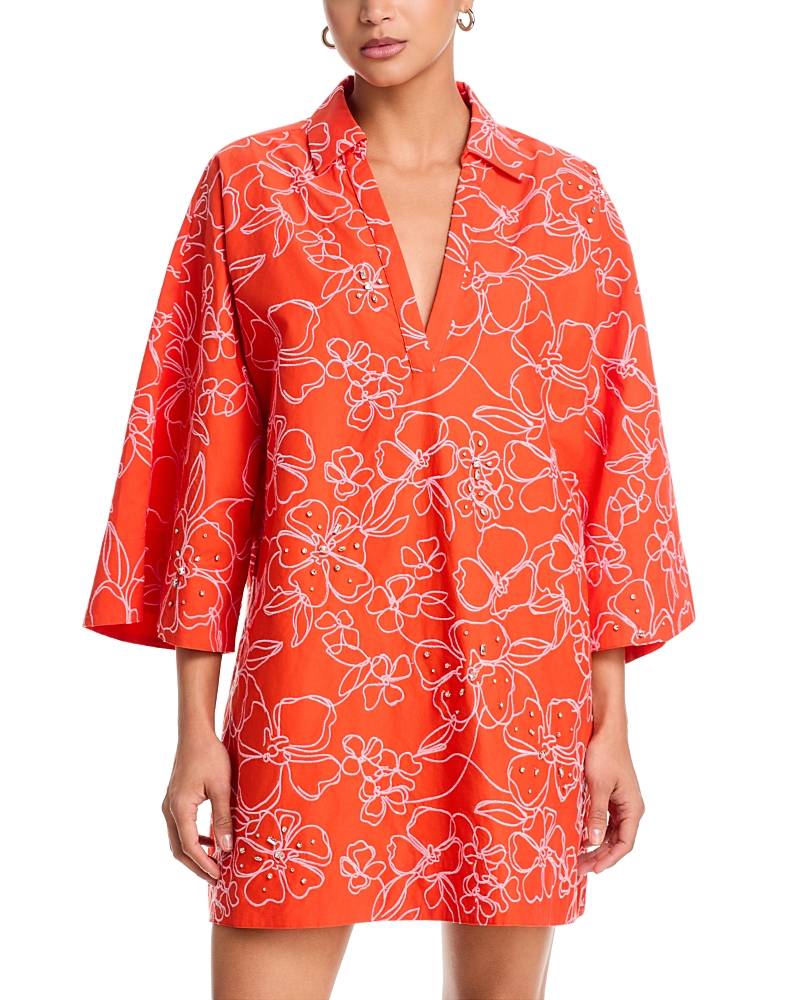CINQ À SEPT CINQ À SEPT Embroidered Kaftan Dress